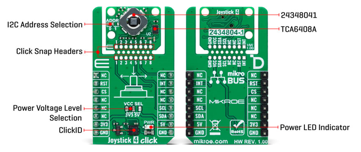 Joystick 4 Click - Mikroe | Mouser